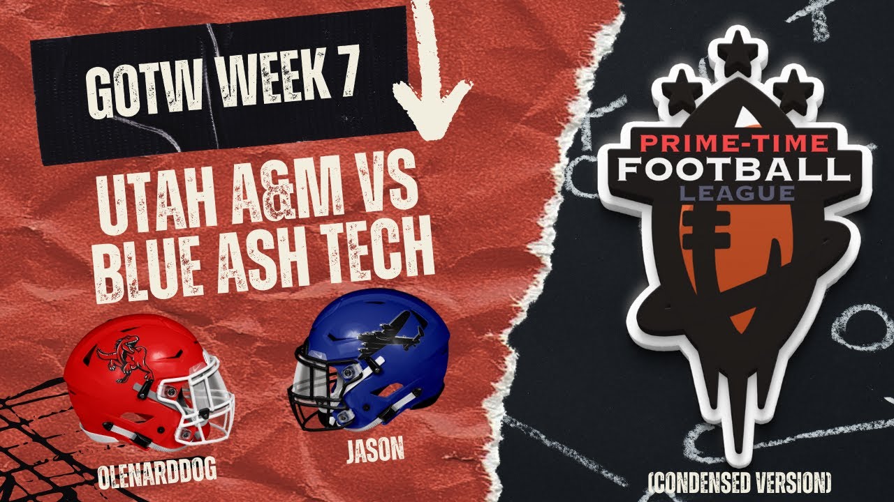 H2H CFB 25 PTFL Season 6 Week 7 | Utah A&M (@olenarddog) VS Blue Ash Tech (@Jason) - YouTube