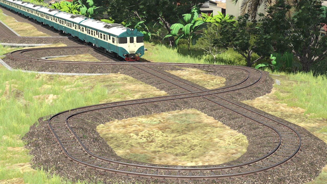 Kereta Api Lewat Putar Berkelok | Train Passing Through a Winding Loop ...