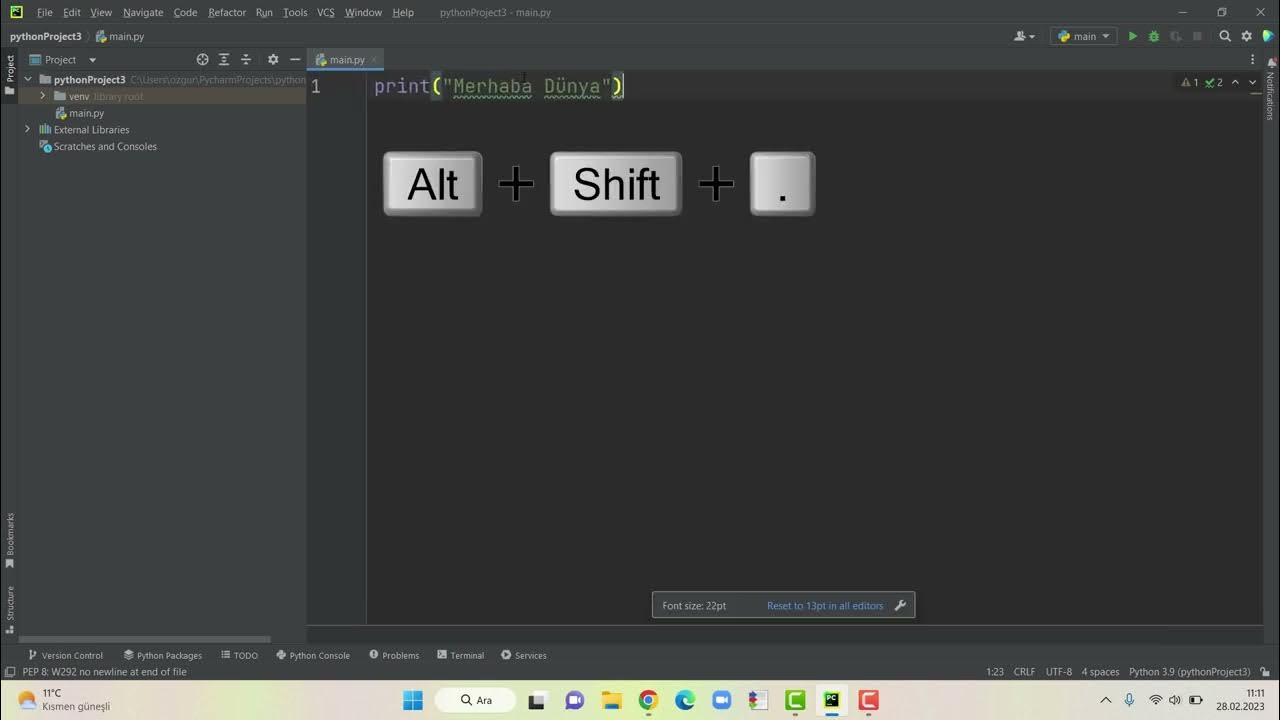 Python Temel Eğitimi: İlk Kod "Merhaba Dünya" - YouTube