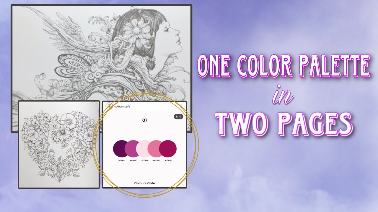 Adult Coloring | One Color Palette in Two pages | Europa and Serene ...
