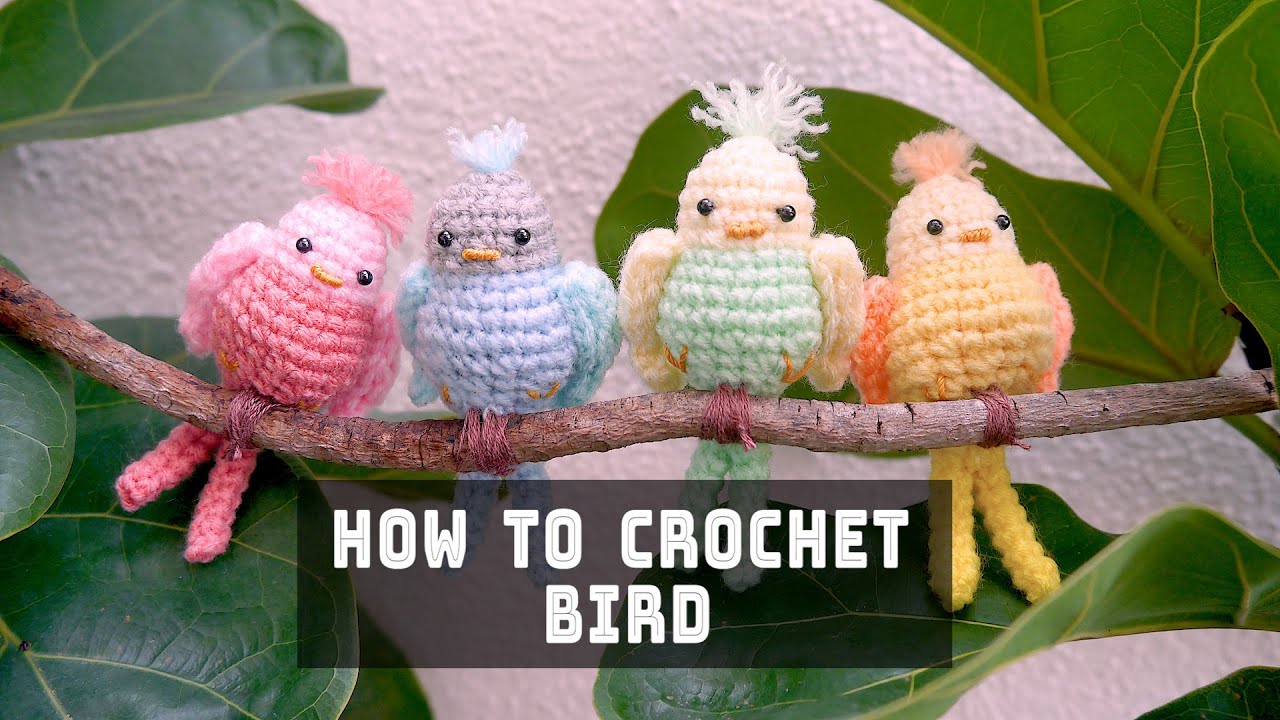 How to Crochet Bird | Parrot amigurumi tutorial | 小鹦鹉钩针编织 - YouTube