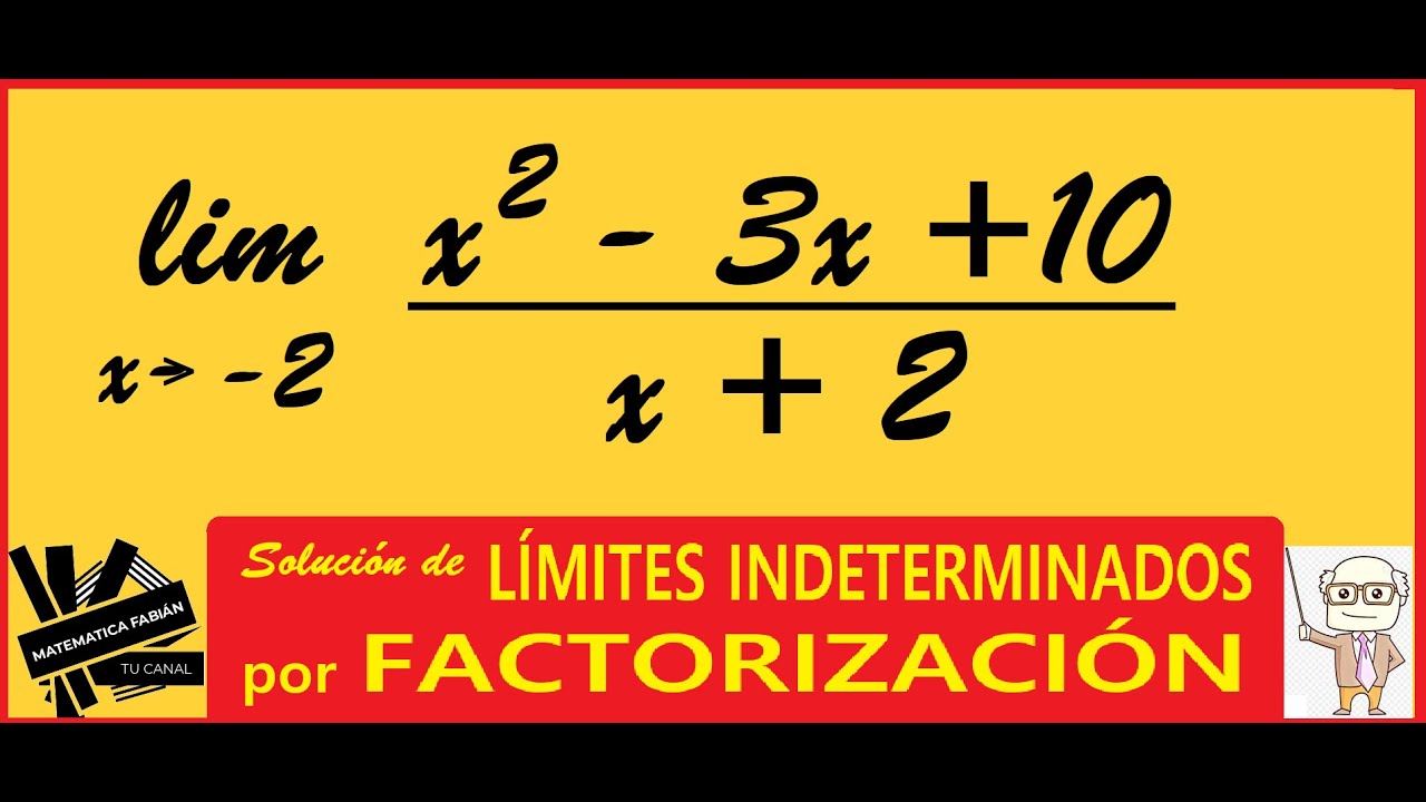LÍMITES INDETERMINADOS 0/0 TRINOMIOS (paso a paso) Por FACTORIZACIÓN ...
