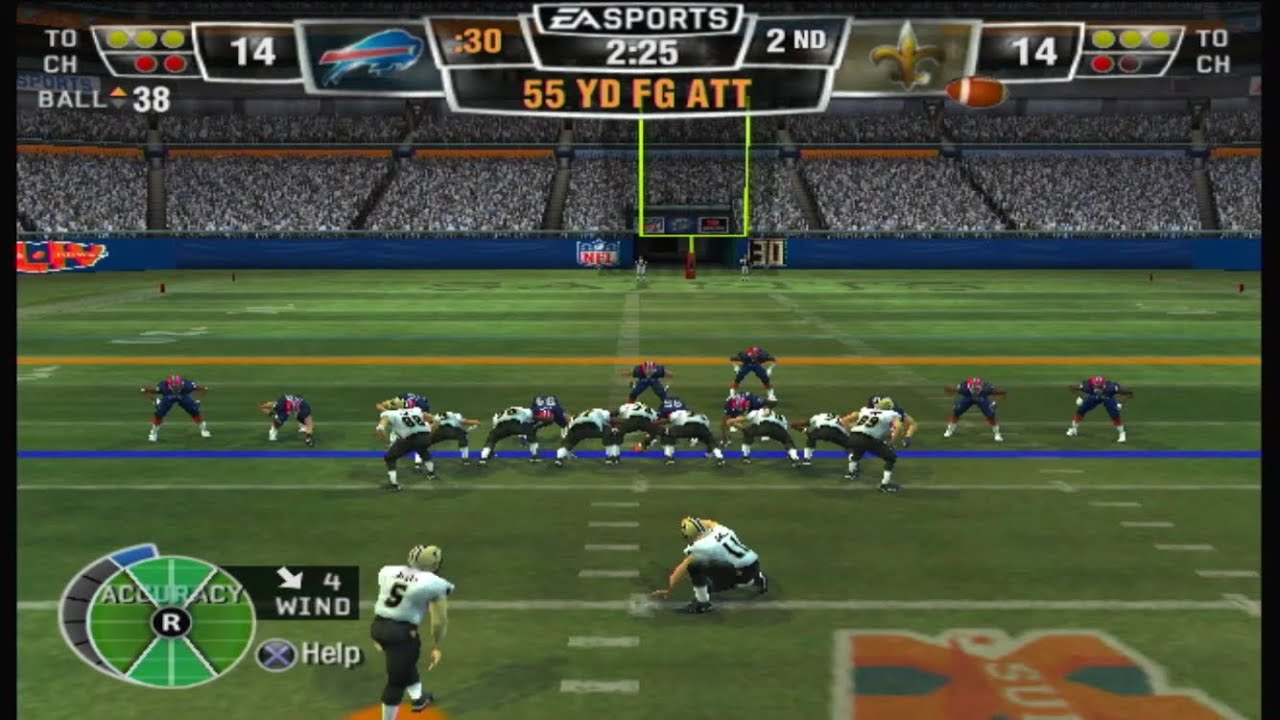 Madden NFL 10 (PS2) franchise mode (super bowl) bills vs saints - YouTube