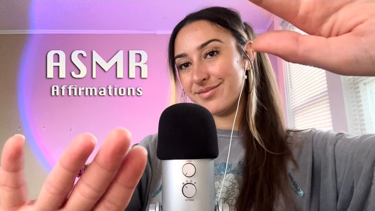 ASMR positive affirmations for sleep personal attention, mic sounds ...