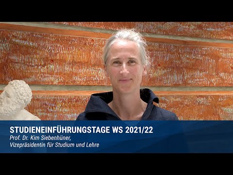 Studieneinführungstage der Universität Jena im WS 2021/22 – Begrüßung durch die Vizepräsidentin
