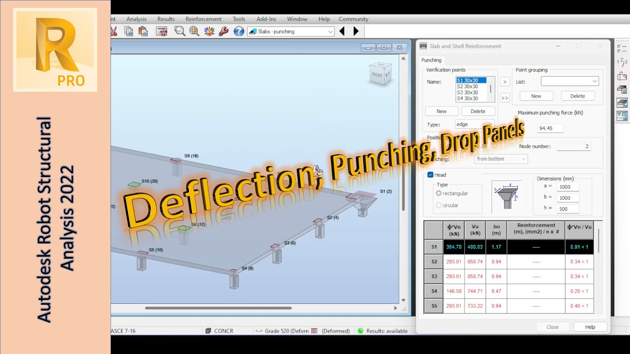 The Slab Series | Part 2 - Slabs Deflection, Punching, Drop Panels ...
