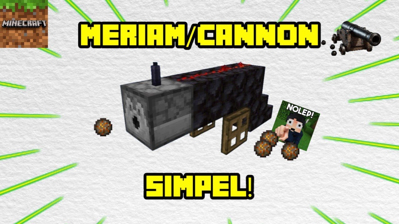 Tutorial Cara Membuat Meriam Yang Sangat Simpel - MINECRAFT - YouTube