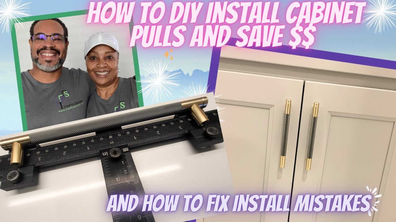 How To DIY Install Cabinet Pulls (Cabinet Hardware) Step by Step, Fix ...