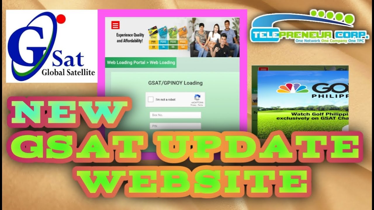 PAANO MAG TOP UP OR MAG LOAD SA BAGONG UPDATE NG GSAT WEBSITE|EXPLORE ...