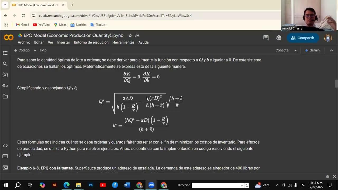 El Modelo EPQ en Python (Economic Production Quantity) | Planeación y ...