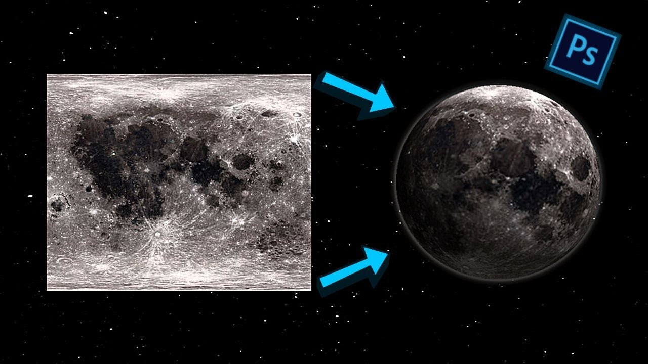 CONVERT FLAT MOON IMAGE INTO A 3D SPHERICAL SHAPE (1 MINUTE) - ADOBE ...