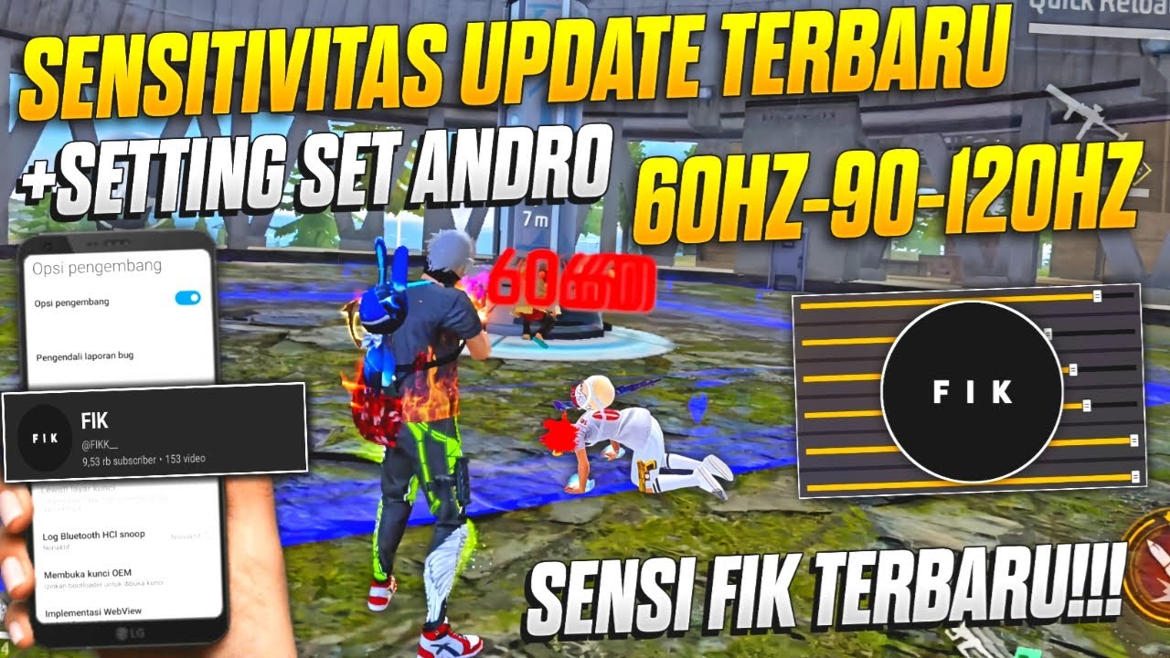 SETTINGS SENSI 😱 FIK 👽⚡ SENSITIVITAS FF AUTO HEADSHOT 2024 + SET ANDRO FF SERASA STABILIZER FF ...
