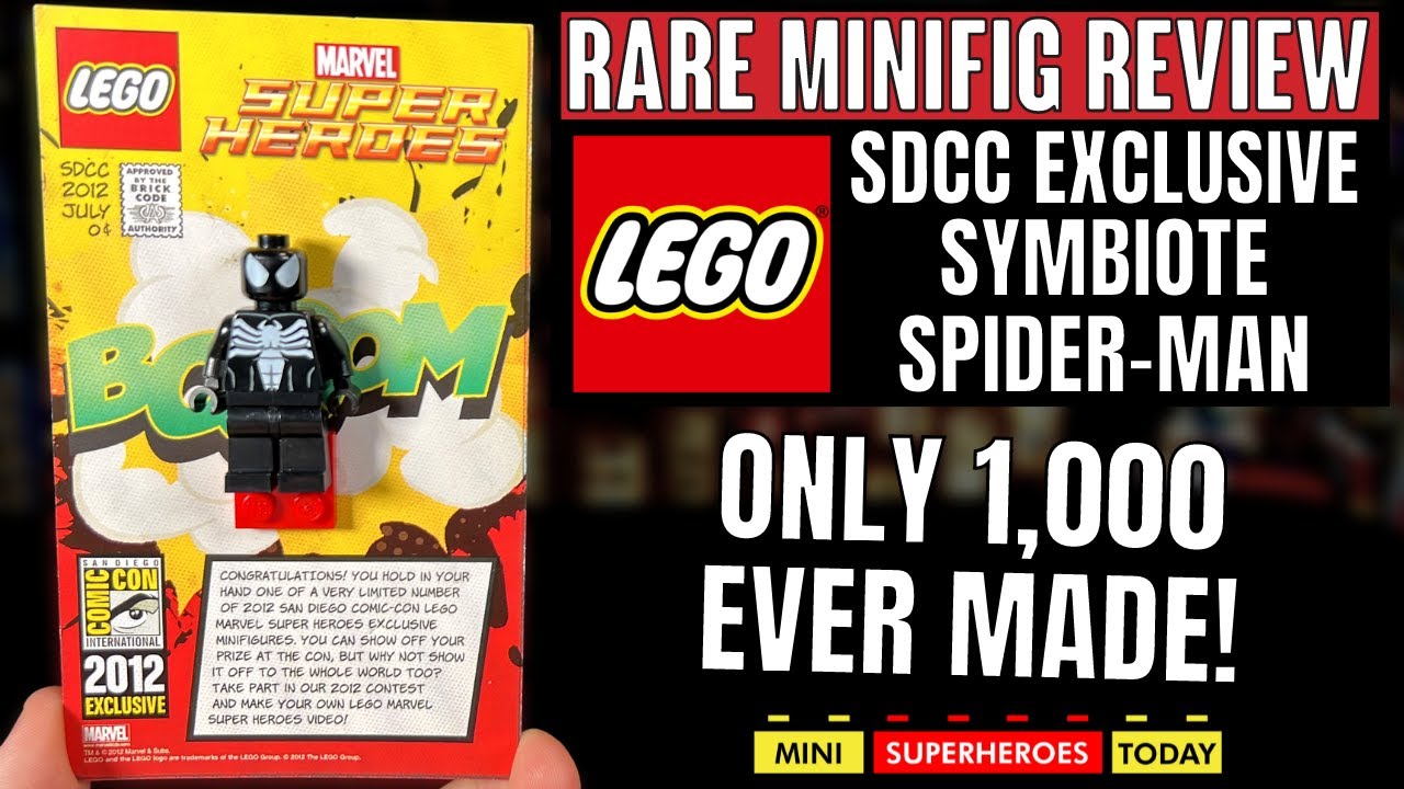 SUPER RARE LEGO Symbiote Spider-Man SDCC Exclusive Minifig Review ...