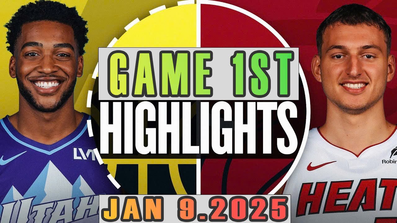 Miami Heat Vs Utah Jazz Game 1st Highlights Jan 9,2025 NBA Season 2024 ...