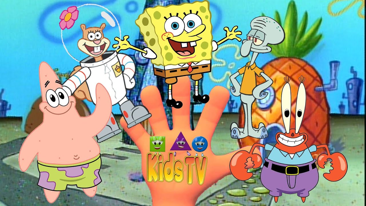 without music SpongeBob SquarePants Finger Family Song Nursery Rhymes ...