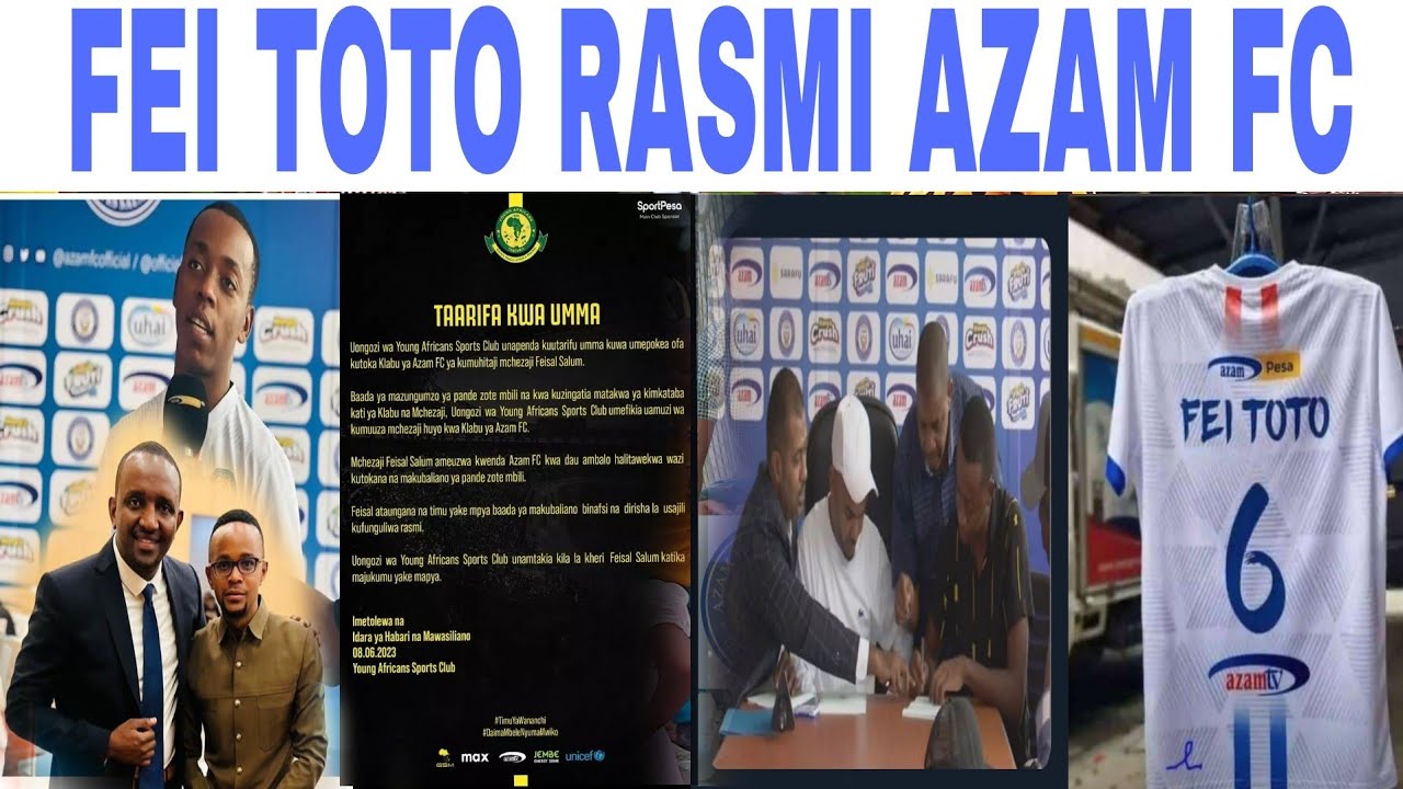 🔴 Feisal salum Feitoto asajiliwa rasmi Azam Fc Mayele atokwa na machozi ...