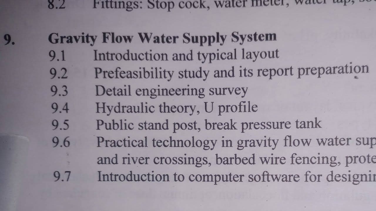 Gravity Flow Water Supply System - YouTube