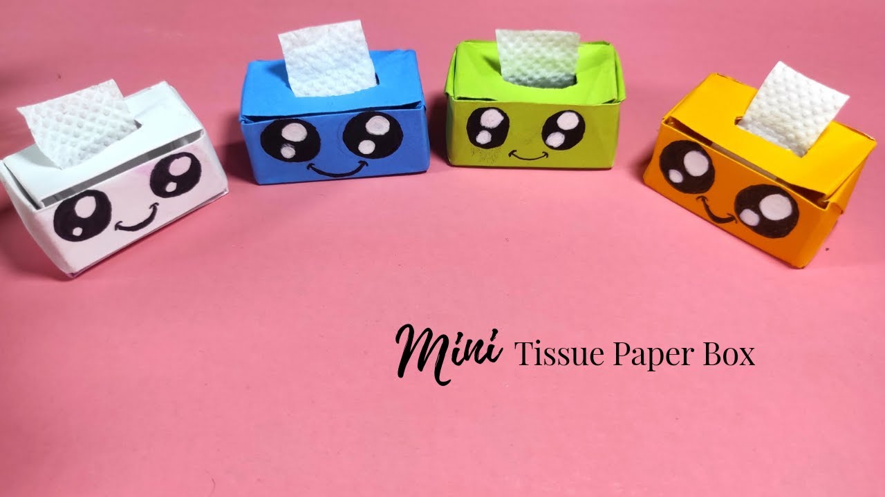 How to Make an Origami Tissue Paper Box / DIY Paper Tissue Box making ...