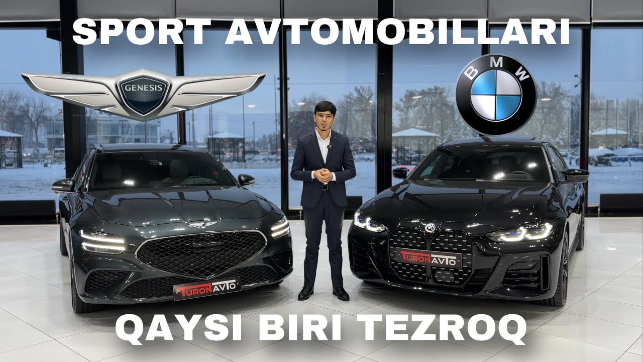 Sport avtomobillari BMW M4 XDrive va Genesis G70 Sport 3.3 AWD siz qay ...