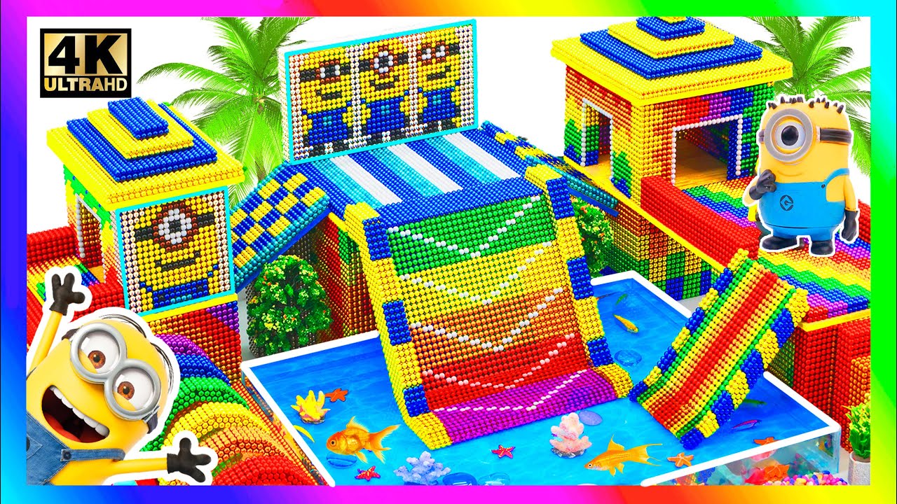 Satisfying Video | How To Build Minions Playground for Hamster From ...