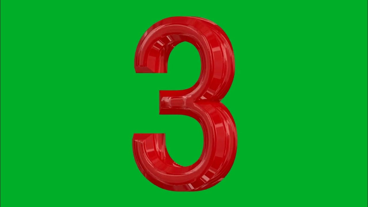 Digit, Number, Three Free Green Screen || No Copyright - YouTube