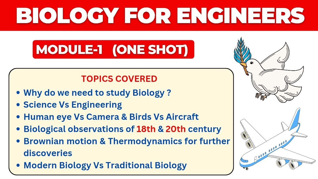 Biology for Engineers in one shot || Engineering biology one shot ...