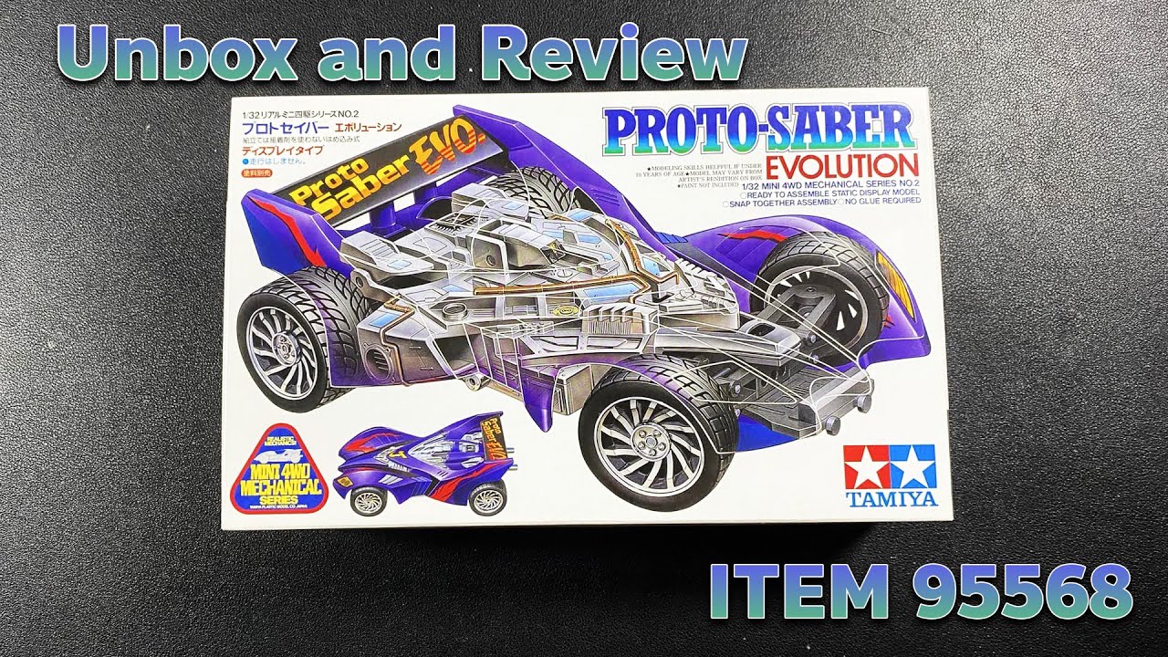 EP335 Mini4wd Mechanical Proto Saber Evolution ITEM 95568 - YouTube