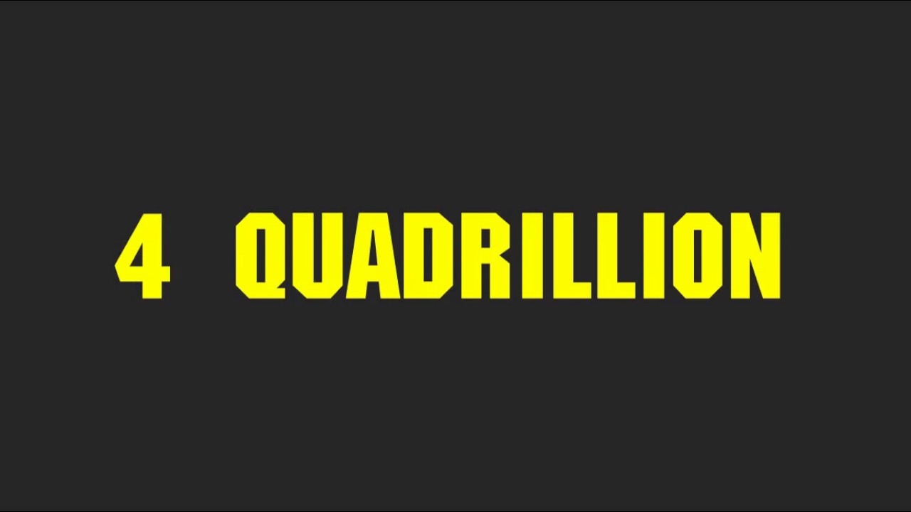 Numbers 1 To 34 Sextillion - YouTube