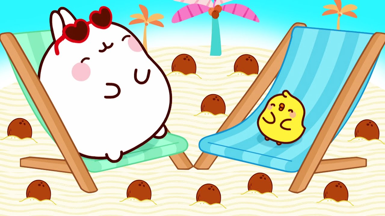 Molang and Piu Piu Playing With Coconuts | Funny Cartoons | Full ...