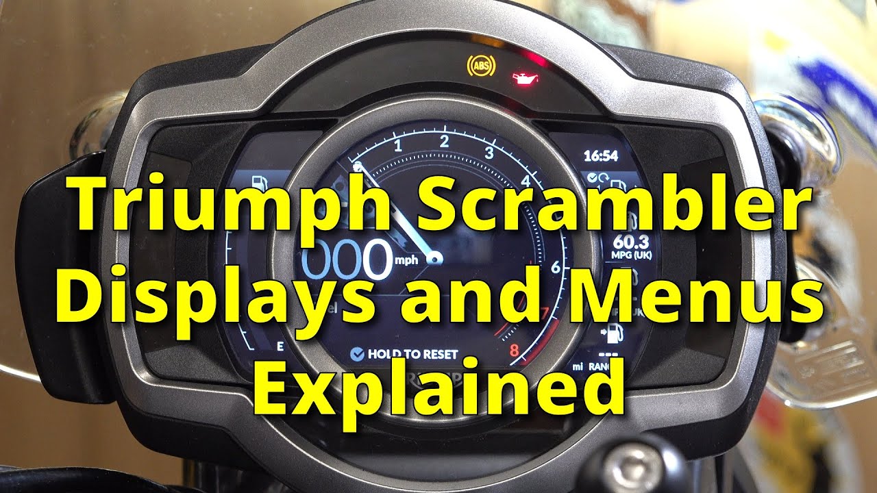 Triumph Scrambler 1200 Instrument Panel and Menus Explained - YouTube