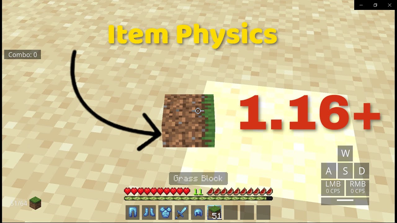 How To Get Item Physics in MCPE 1.17+ | No Mods | Hydra | - YouTube