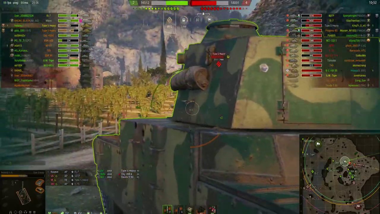 World of Tanks asia (PC) 2019 03 08 Type5 heavy小隊 - YouTube