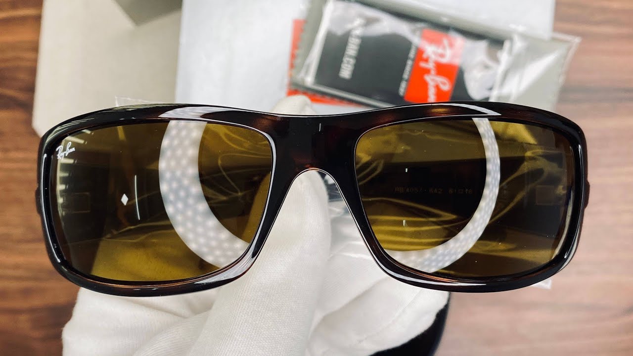 Xship.vn: [RB4057-642_61] Mens Ray-Ban Wrap Sunglasses - YouTube