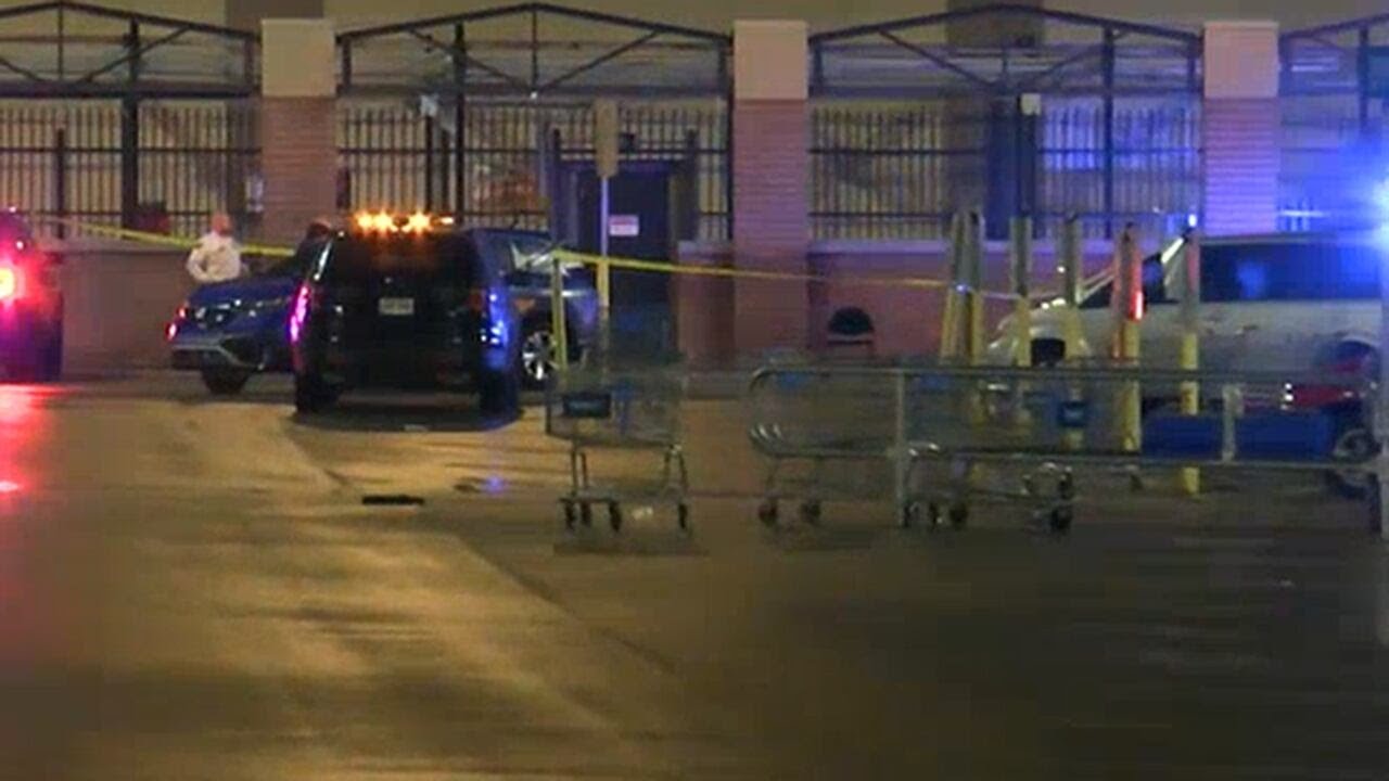 Large police presence outside Steelyard Commons Walmart - YouTube