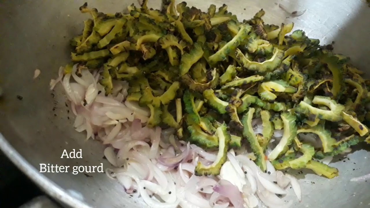 Pavarkai Varuval/ Bitter gourd curry - YouTube