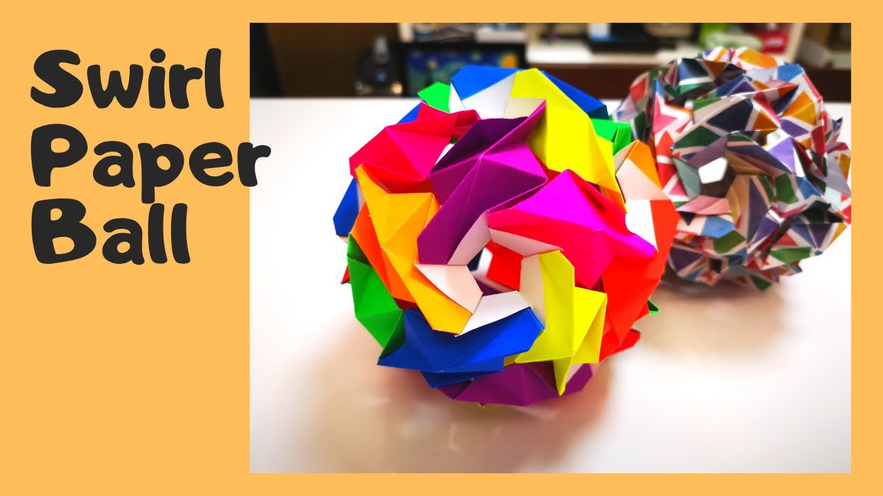 Kusudama Origami: Swirl Paper Ball - YouTube