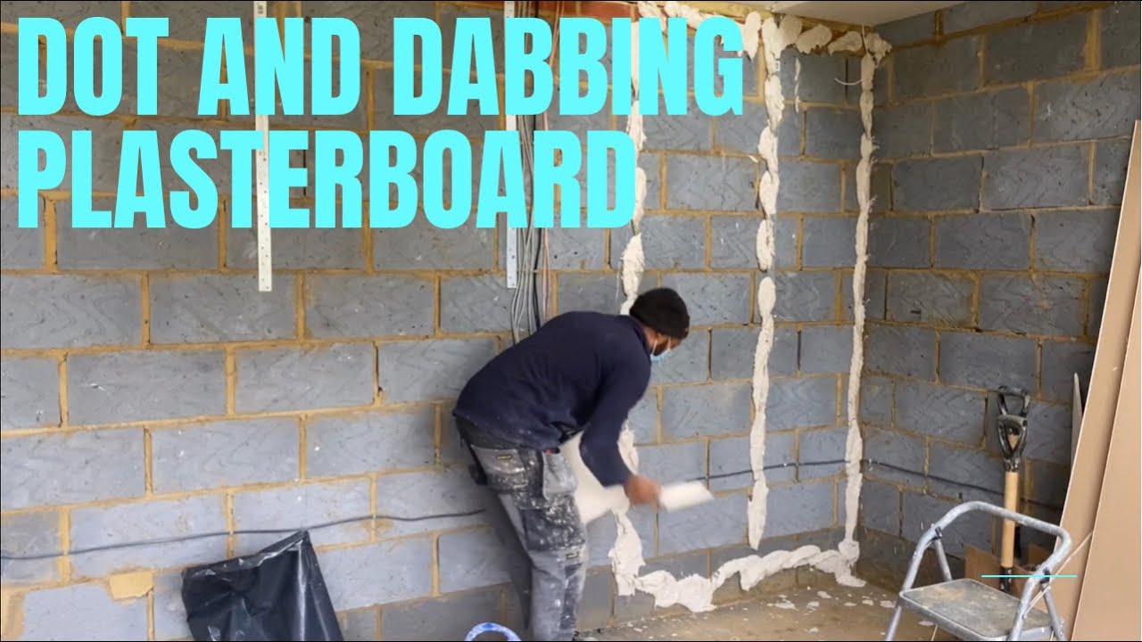 Plasterboarding the garden house - Dot and Dab - YouTube
