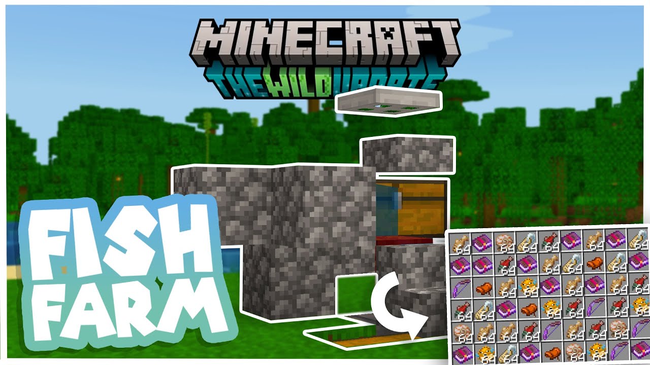 Minecraft Bedrock: INFINITE Fish Farm 1.19! || Super Simple Design ...