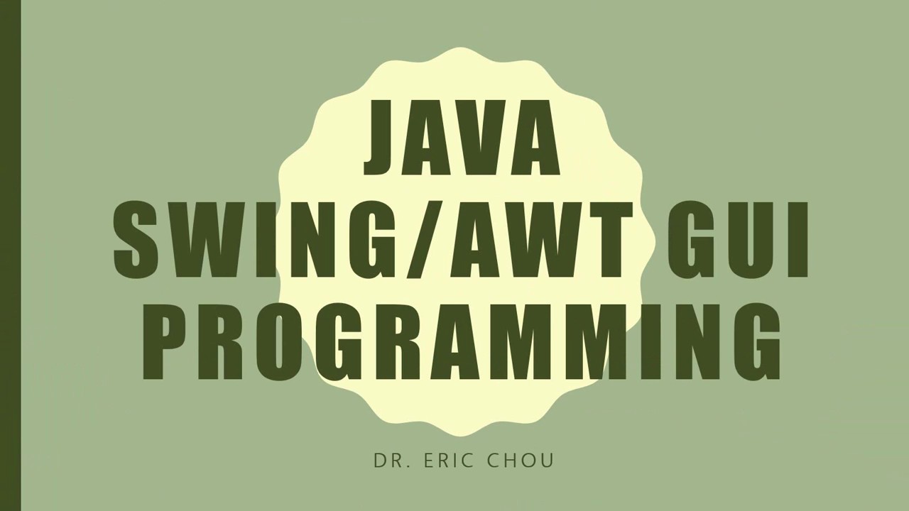 Java Swingawt Gui Programming Title Video Youtube 2923