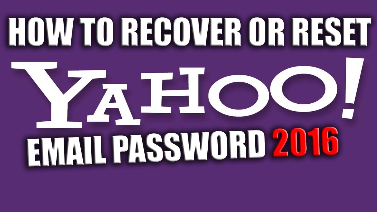 How to Recover or Reset Yahoo Email Password 2016 using Security ...
