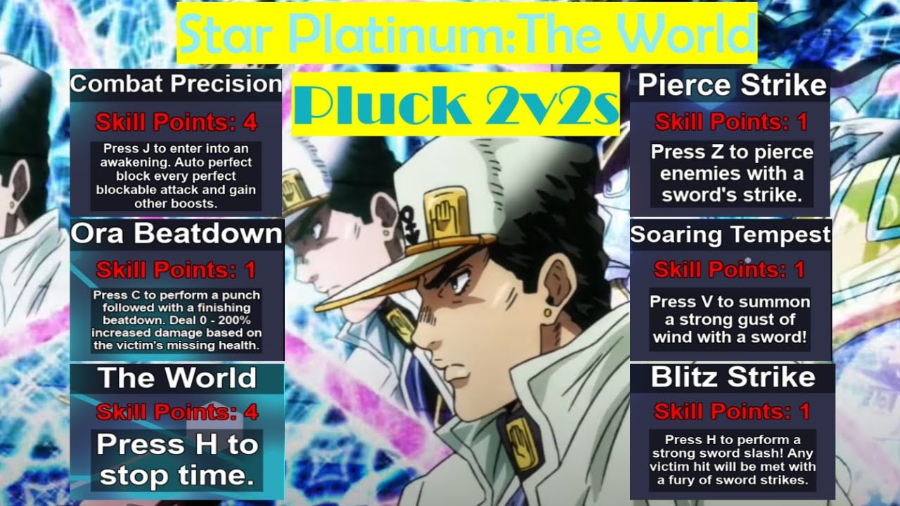 [YBA] SP:TW Pluck 2v2s - YouTube