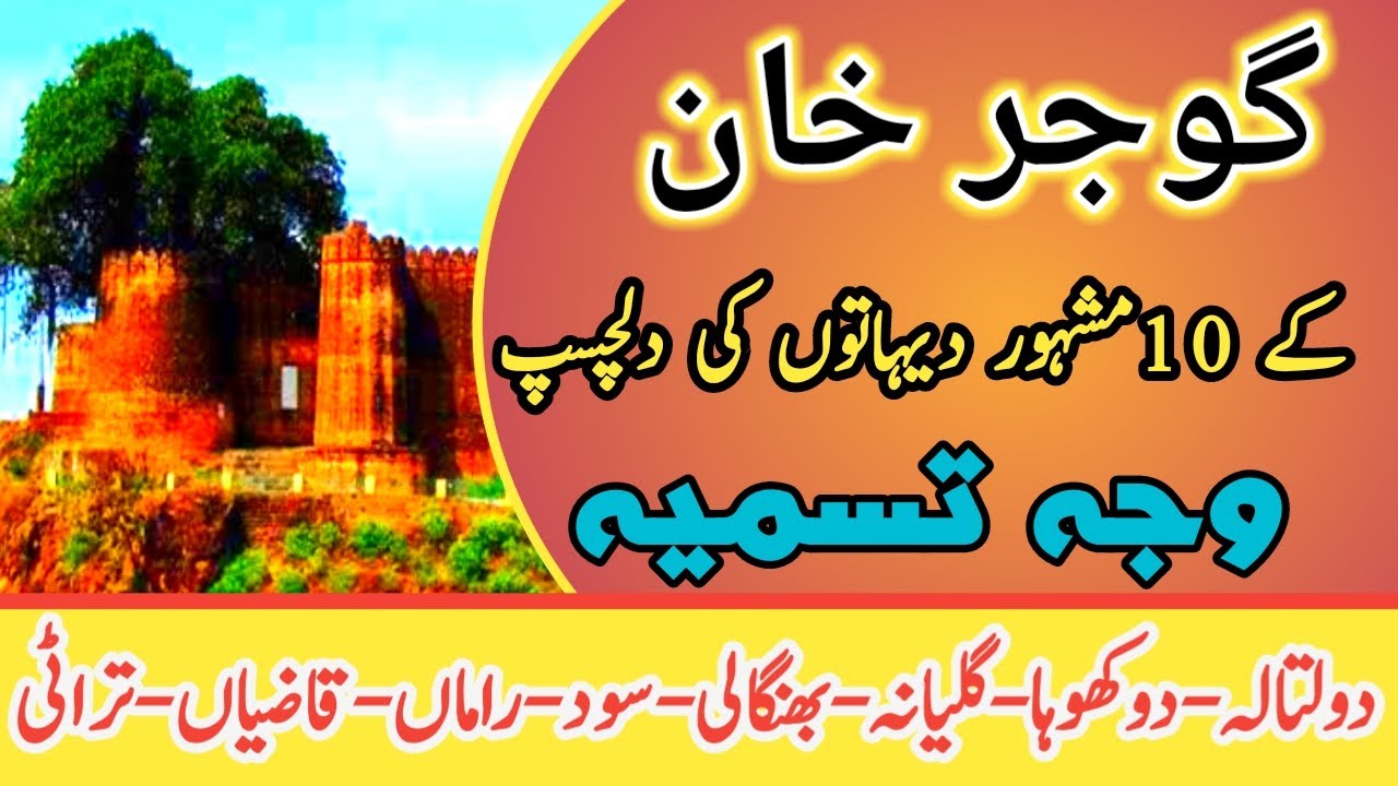 10 popular villages of Gujar Khan|| گوجرخان کےمشہور دیہاتوں کی وجہ ...