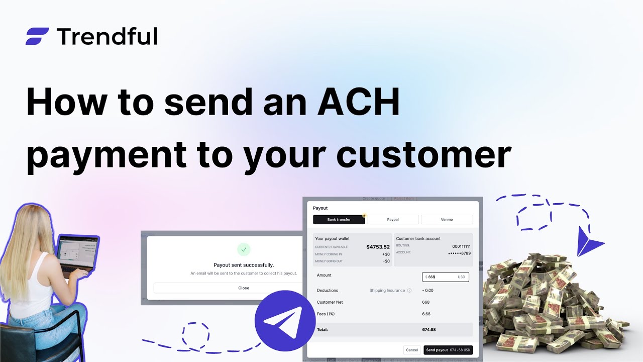 How to send an ACH payout to your customers - YouTube