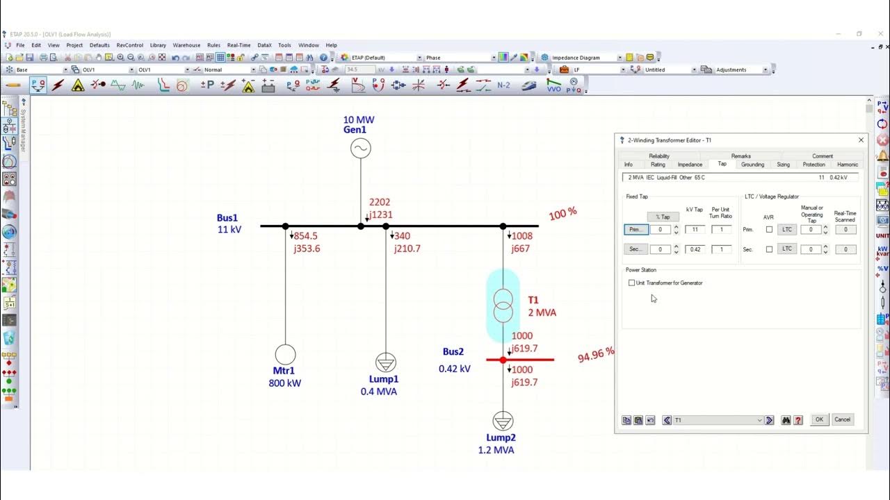 ETAP Load Flow Bus Under Voltage problem [Solved] - YouTube
