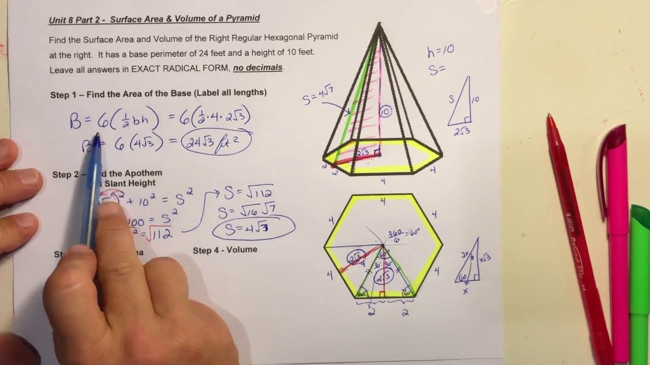 Unit 8 Pyramids & Cones - Part 2 of 3 - YouTube