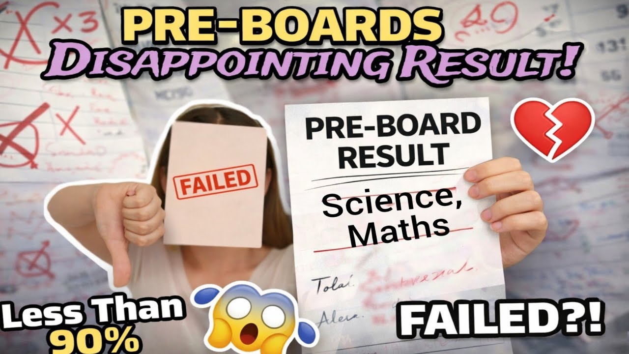 My UNEXPECTED Pre Board Results😭| Did I fail in MATHS!?😱 |Result ...