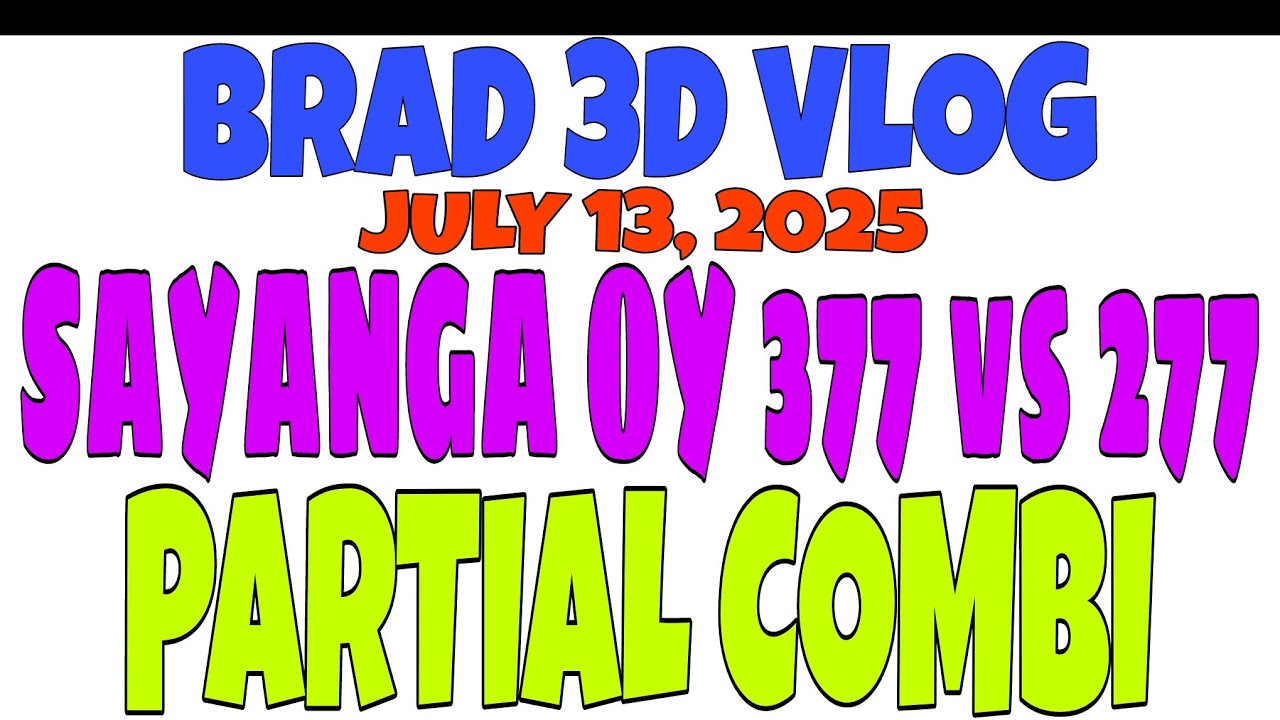 TARGET UNTA GI MINOS-1 PA 377 vs 277 / PARTIAL COMBI ( July 13,2025 ) # ...