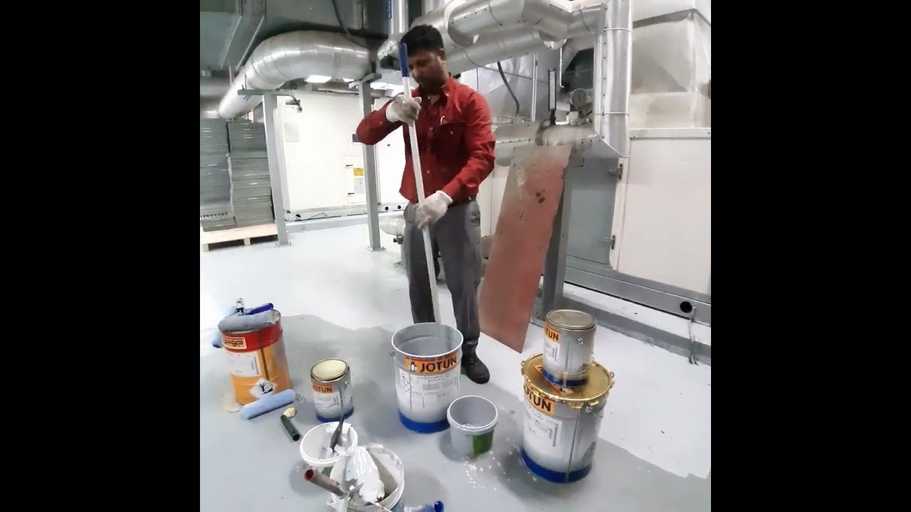 how to apply epoxy floor paint] কি করে ফ্লোরে রং করতে হয় - YouTube