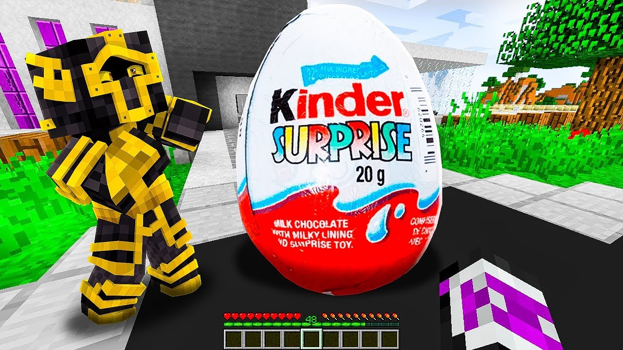 ENCONTRAMOS HUEVOS KINDER SORPRESA EN MINECRAFT!? 😱 | MINECRAFT TROLL ...