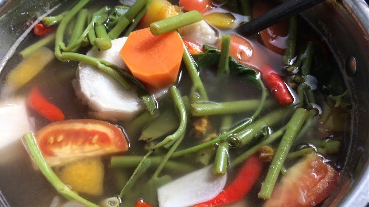 RESEP SAYUR ASEM TALAS DAN UBI JALAR - YouTube